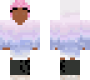 bi pride sweater girl ravenette vitiligo | Minecraft Skin