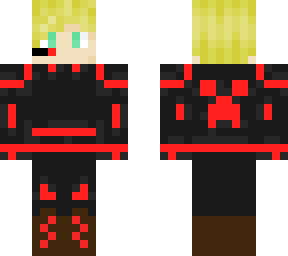 Boy with Red creeper face | Minecraft Skin