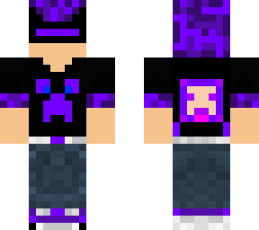 Gamer Boy Violet | Minecraft Skin