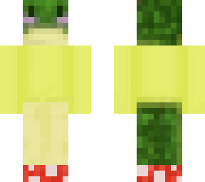 phrog with yellow sweater and swaggy mushroom shoes | Minecraft Skin