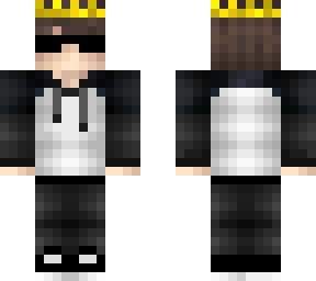 Skin with crown, hoodie and sunglasses | Minecraft Skin