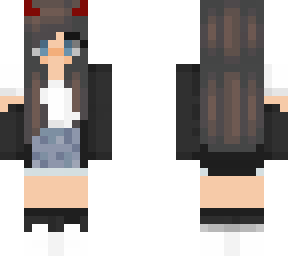 girl with devil horns :) | Minecraft Skin