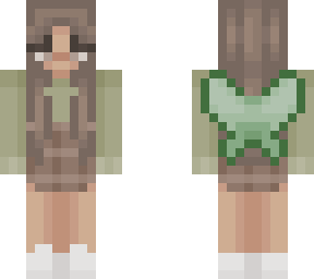 Aesthetic Green Fairy Skin | Minecraft Skin