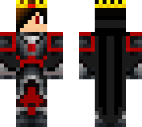black and red knight king | Minecraft Skin