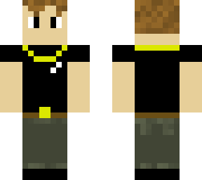 Casual Male, gold chain | Minecraft Skin