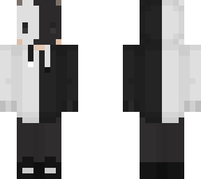 Eboy Mask ( White & Black Hoodie ) | Minecraft Skin