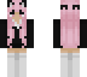 Pink Cat Girl | Minecraft Skin