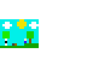Pixel art the overworld | Minecraft Skin