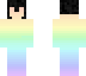 rainbow man whit helmet | Minecraft Skin