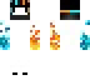 Red and blue fire | Minecraft Skin