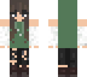 Sleeveless Hoodie Girl | Minecraft Skin