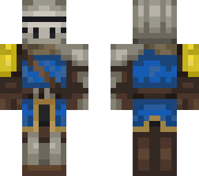 Knight with gold shoulder plate | Minecraft Skin