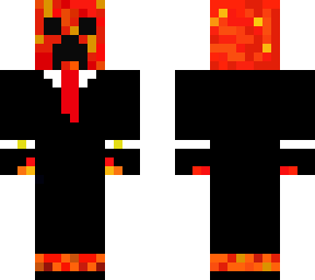 Red Creeper With Uniform | Minecraft Skin