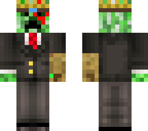 Scar eye Creeper with Crown | Minecraft Skin