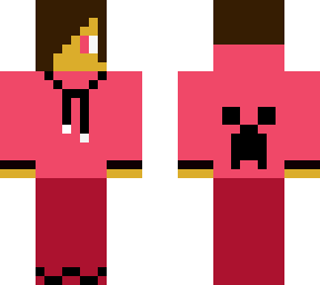 the red creeper gamer | Minecraft Skin