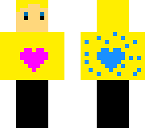 Yellow hearts | Minecraft Skin