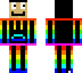 Cartoony Rainbow Man Minecraft Skins