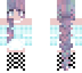 cute girl with braided hair | Minecraft Skin