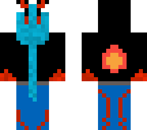 fire trident skin | Minecraft Skin