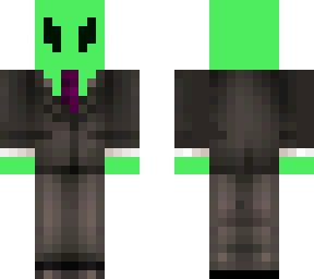 Green alien in a suit | Minecraft Skin