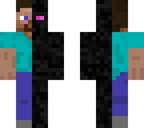Half Steve Half Enderman | Minecraft Skin