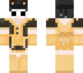 maid outfit yellow bee glasses | Minecraft Skin