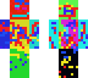 Rainbow Corrupted Glitch | Minecraft Skin