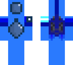 Blue Spaceman with jetpack | Minecraft Skin