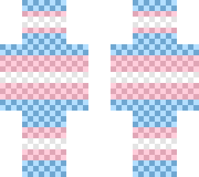 Checkered Trans Flag | Minecraft Skin