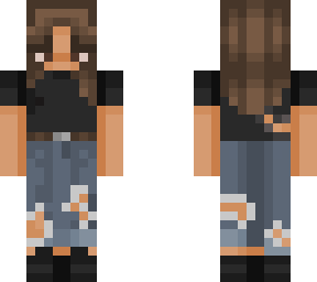 Girl w/ ripped jeans | Minecraft Skin