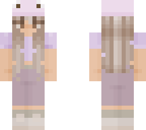 Cute purple frog girl | Minecraft Skin
