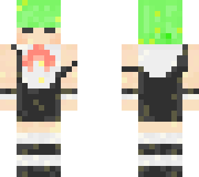 Green Haired Elf (Gender neutral/gender fluid) | Minecraft Skin