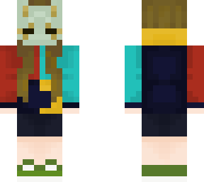 kitsune mask girl | Minecraft Skin