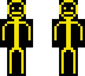 Minecraft yellow stick man | Minecraft Skin