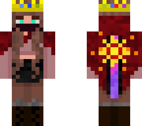 My oc wearing technoblades crown | Minecraft Skin