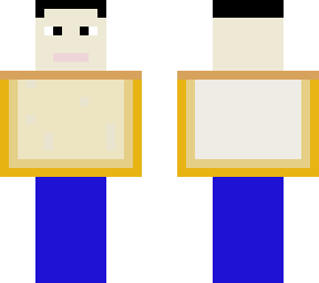 orange and blue - boy | Minecraft Skin