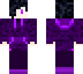Violet boy black hair | Minecraft Skin