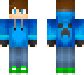 Blue creeper Gamer | Minecraft Skin