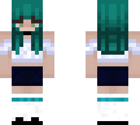 Cute Blue Haired Girl | Minecraft Skin