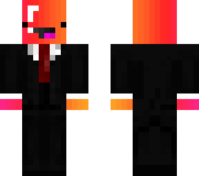 fire fade skeppy in a suit | Minecraft Skin