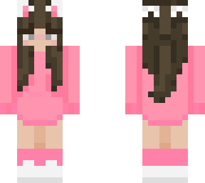 pink cat girl | Minecraft Skin