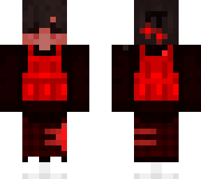 red-black, army vest E-boy | Minecraft Skin