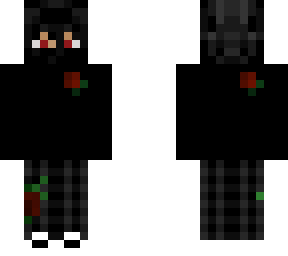 Rose boy (Black) | Minecraft Skin
