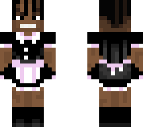black man in maid dress | Minecraft Skins