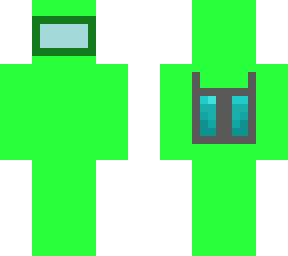 zielony ludzik among us | Minecraft Skin