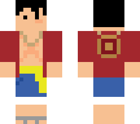 Monkey D. Luffy (hat off) | Minecraft Skin