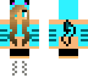 Blue cat girl skin | Minecraft Skin