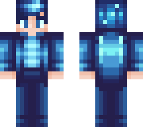 Blue neon boy | Minecraft Skin