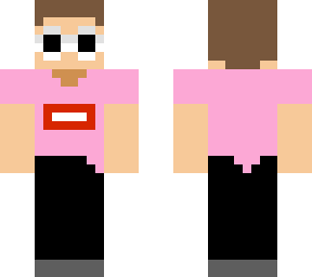 Georgenotfound with pink shirt and black pants | Minecraft Skin