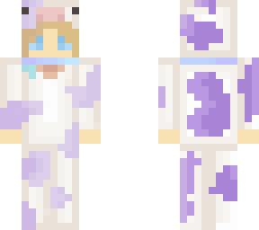 Purple Cottagecore Cow | Minecraft Skin